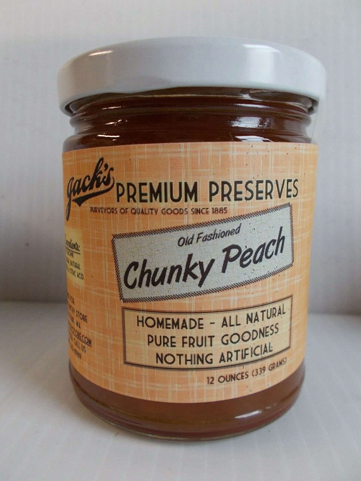Jacks Premium Preserves Chuncky Peach 12 oz - Walmart.com