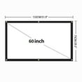 LINKPAL 60 Inch Projector Screen, Portable and Foldable Projector ...