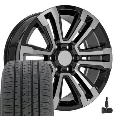 22 inch Black 5922 OE Wheels & Goodyear Tires Fits GM Trucks High ...