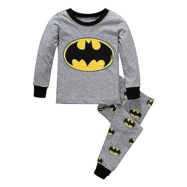 Boys Superman Batman Pyjamas Set Toddler Kids Sleepwear Casual ...