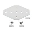 Uxcell Corner Bracket Plate Cross 60x100mm 2020 Aluminum Profile w Nuts ...