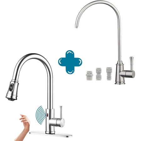Touchless Kitchen Faucet with Pull Down Sprayer ,Brushed Nickel ...