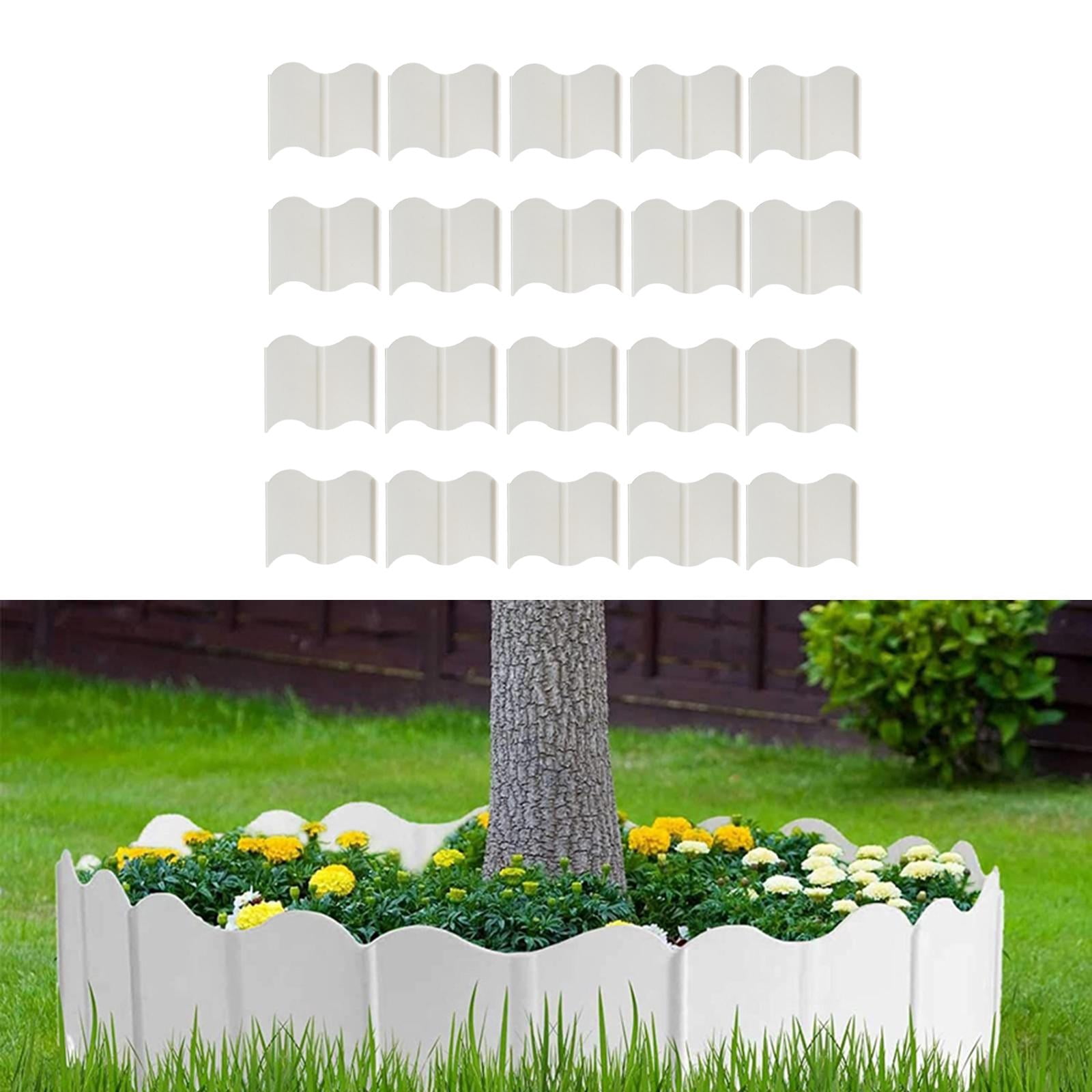 Borde De Caucho Flexible Blanco Para Paisajismo FlexiStack Borde De