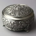 Sinzyo Round Emboss Alloy Metal Music Box Wind Up Movement Musical Boxs ...