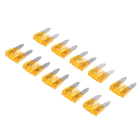 10 Pieces Univerial Mini 5A Fuses Yellow for The Exchange of Cars ...