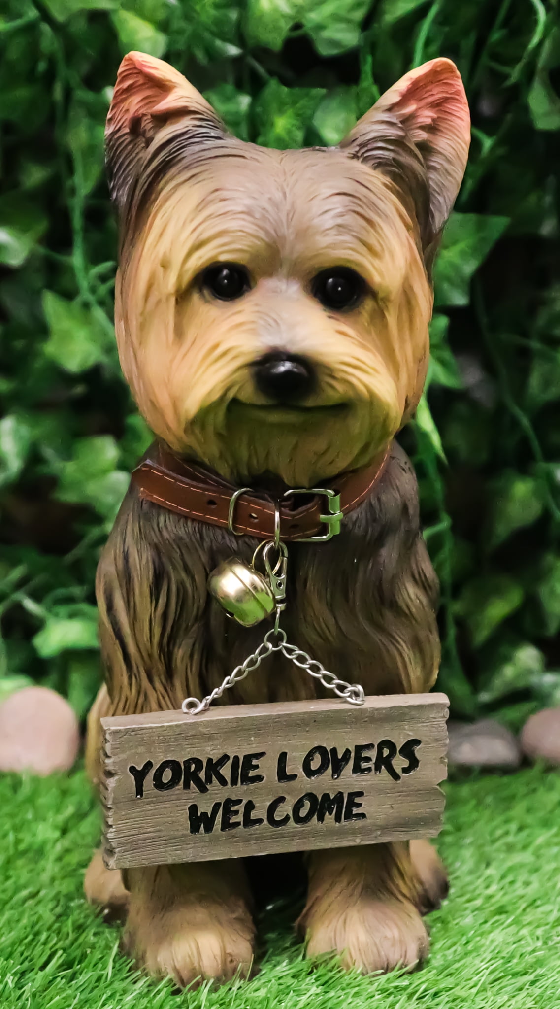 Yorkie Dog Garden Statue 12.5"H Yorkshire Terrier Welcome Figurine ...
