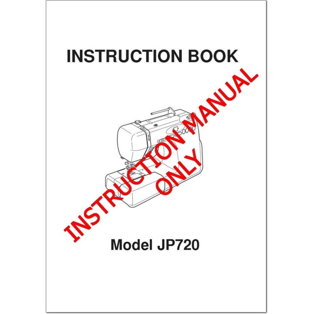Janome Spare Part JP720 Sewing Machine Owners Instruction Manual ...