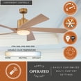 Wedgewood 60 in. Satin Brass Light Oak Blades, Ceiling Fan with ...