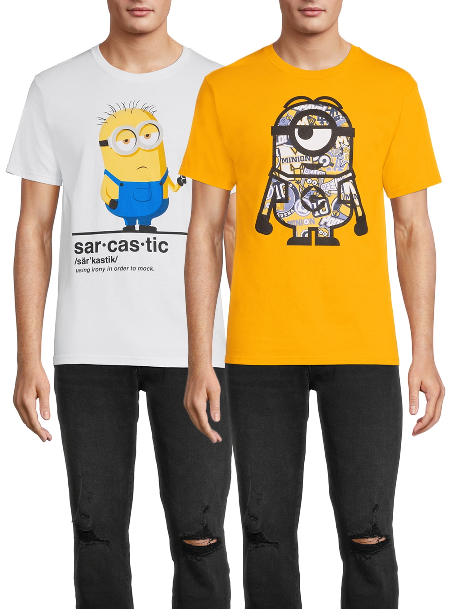 Minions Men's and Big Men's Graphic Tees, 2-Pack - Walmart.com