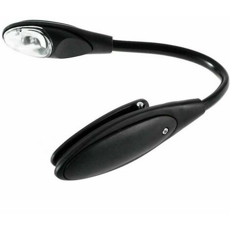 Mini Bright Flexible Clip Book Light Laptop White LED Reading Lamp ...