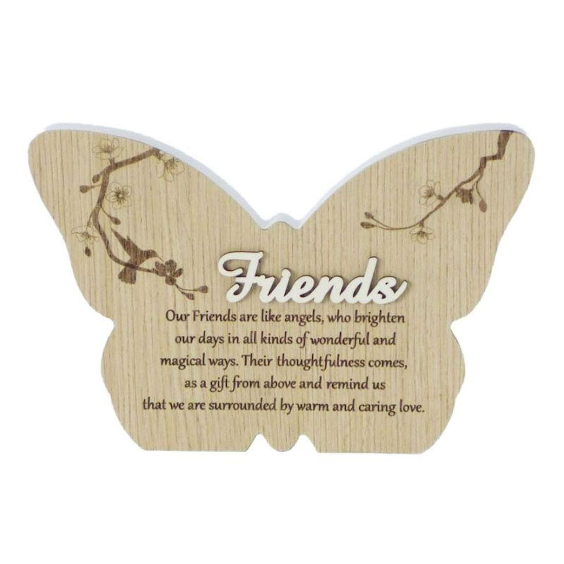 8" Butterfly "Friends" With Saying Plaque - Walmart.com