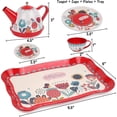 Style-Carry Tea Set for Little Girls, Pretend Play Tea Party Set ...