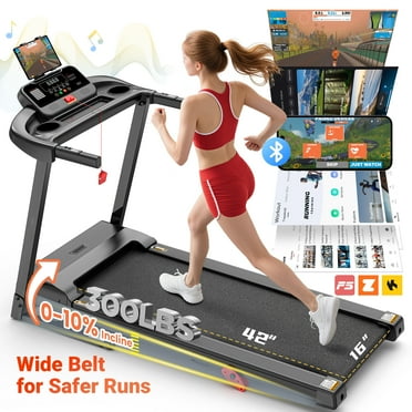Costway Ultra-thin Lightweight Folding Treadmill Installation-free ...