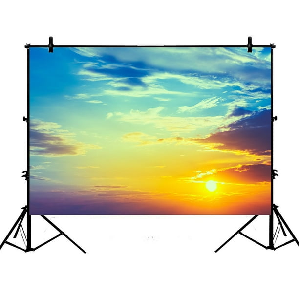 PHFZK 7x5ft Sky Nature Backdrops, Colorful Sun Sunrise Photography ...