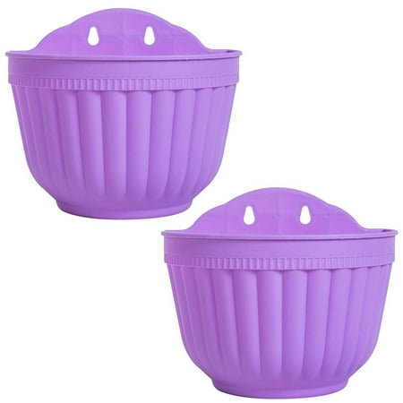 2 Pack Resin Wall Hanging Planter Pot Vertical Garden Living Wall Mount ...