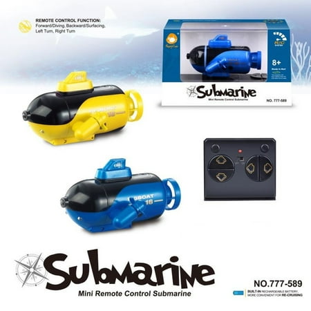 Jinveno Remote Control Underwater Submarine Model 4 Way Miniature Fish ...