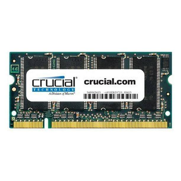 Crucial - DDR - module - 1 GB - SO-DIMM 200-pin - 333 MHz / PC2700 ...