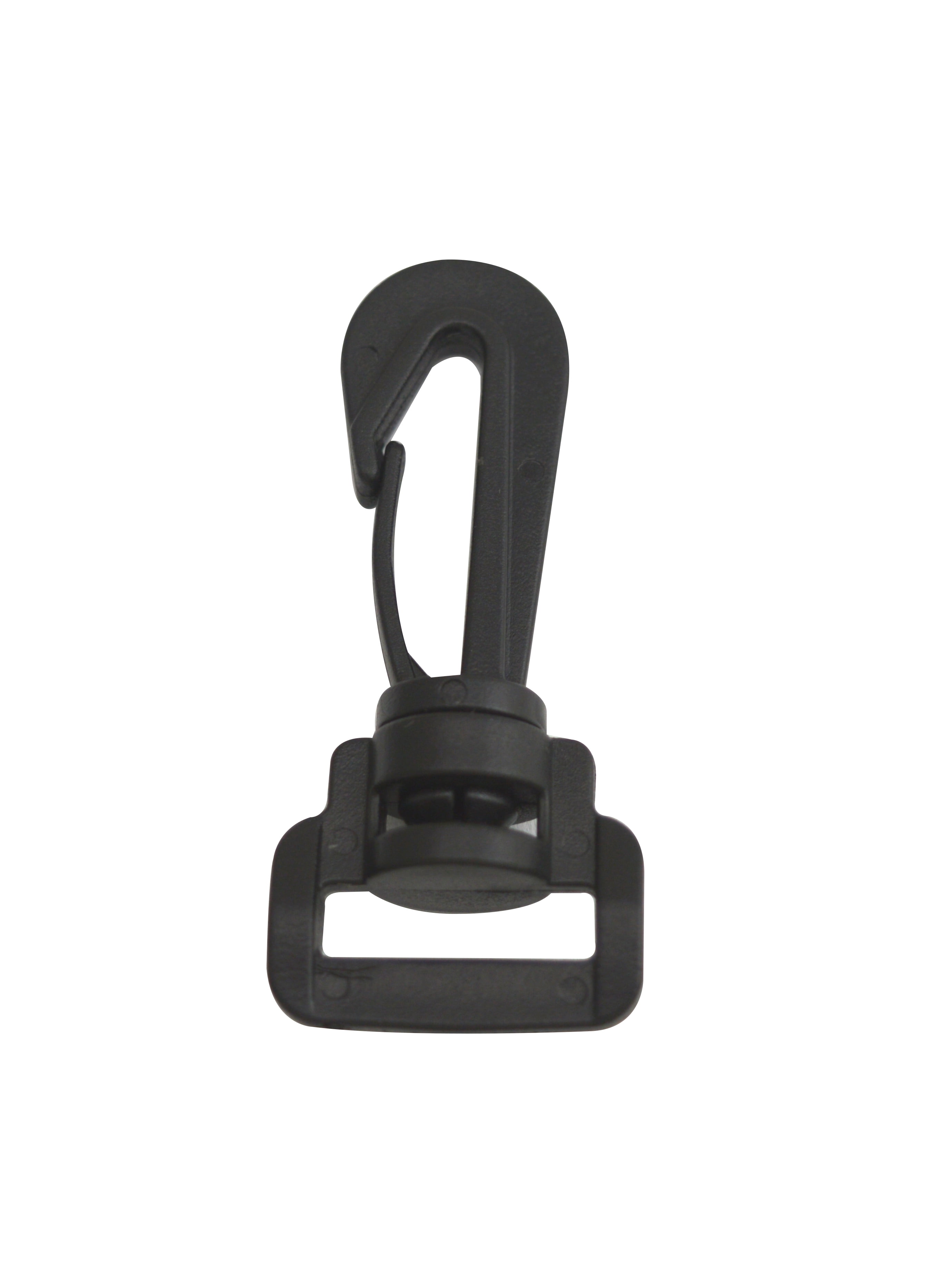 Fenggtonqii 0.8" Inner Diameter D Ring Black Plastic Swivel Snap Buckle ...