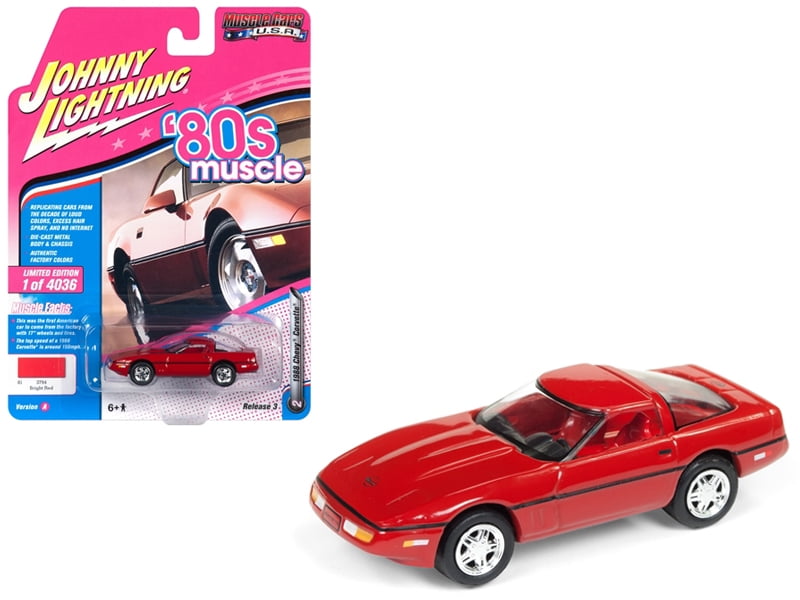 Diecast 1988 Chevrolet Corvette Bright Red "80's Muscle" Limited ...