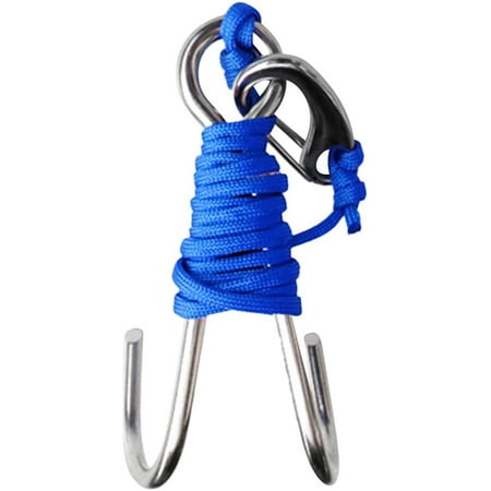 Scuba Diving Double Dual 316 Stainless Steel Reef Hook with Line ...