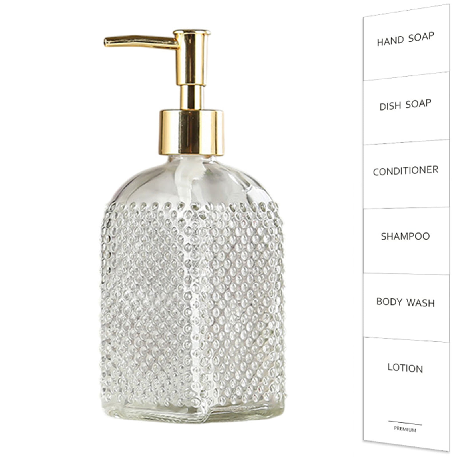 Click here for Djiypn 17oz Clear Glass Soap Dispenser With Rust P... prices