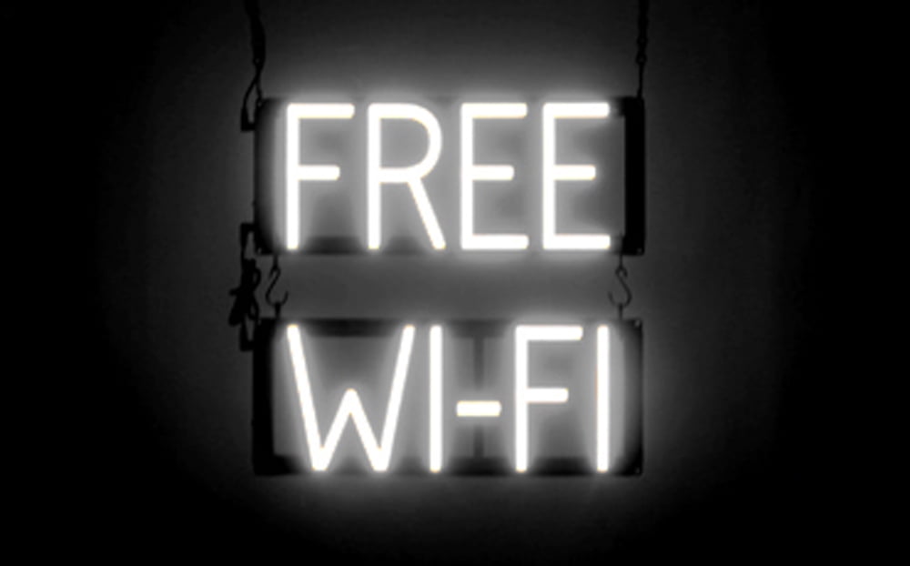 SpellBrite FREE WI-FI LED Sign for Business. 15.4" x 15.0" White FREE ...