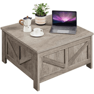 Free Shipping! Homfa Coffee Table with Large Hidden Storage, Farmhouse ...