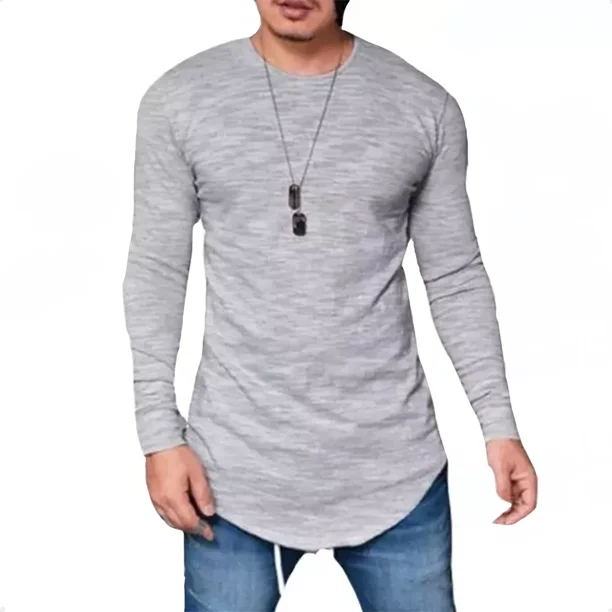 Playera Gruesa Manga Larga Para Hombre Corte Moderno 2211 | Bodega ...