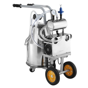 SKYSHALO Electric Milking Machine, 25L Vacuum Pump Single Barrel ...