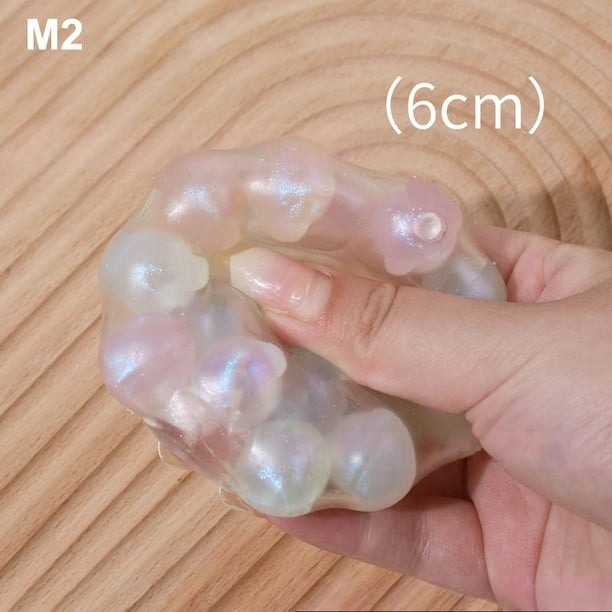 Stress Relief Squeeze Pearl Balls Stress Ball Fidget Toy Glazed Beads ...
