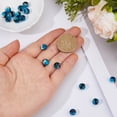 1 Set 20Pcs Luminous Glass Beads Round Glow in the Dark Cyan 8.5mm Hole ...