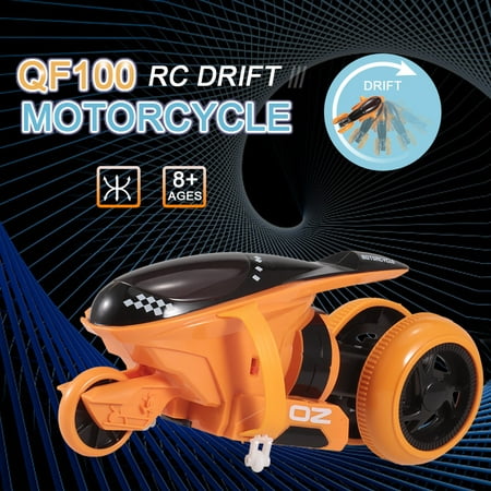 QF100 RC 2CH Drift Motorcycle Stunt Car Toy Gift for Children | Walmart ...