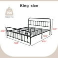 NNV King Size Vintage Platform Metal Bed Frame, Easy Assembly, Black ...