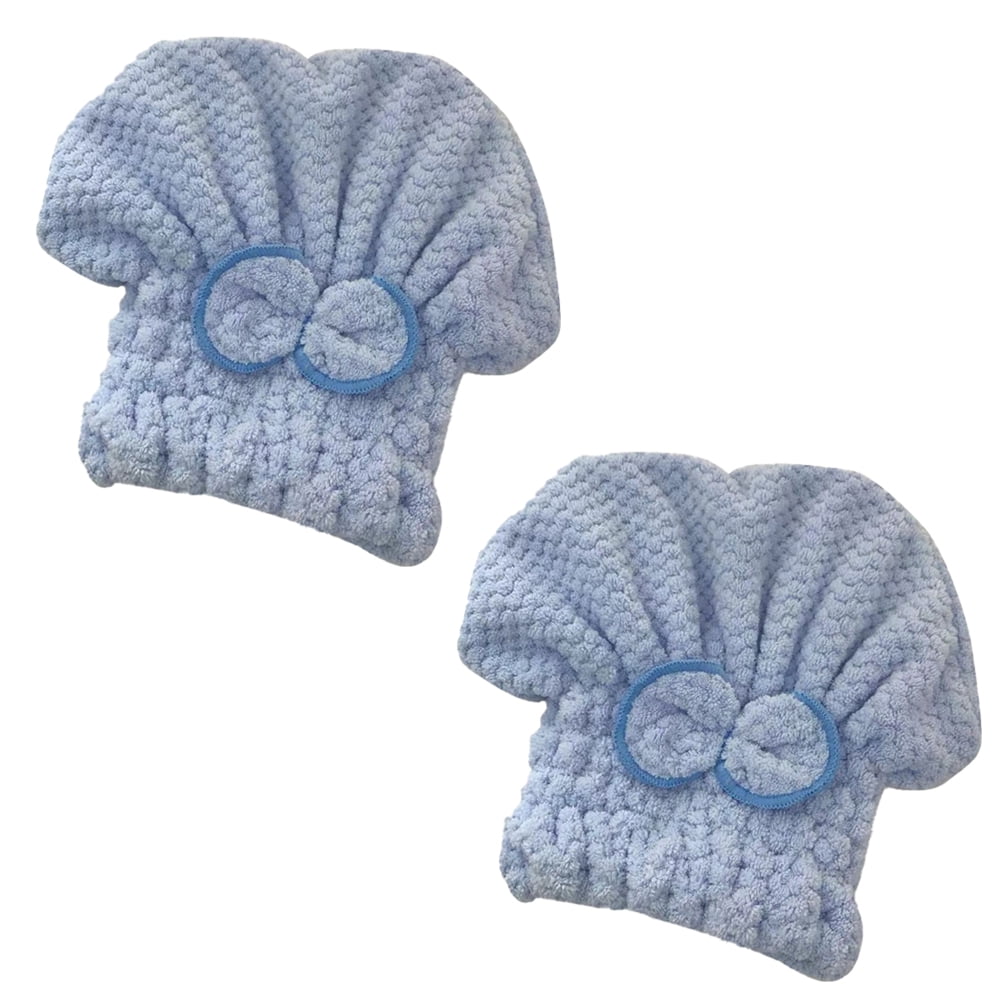 2 Pack Microfiber Hair Drying Caps Soft & Ultra Absorbent - Walmart.com