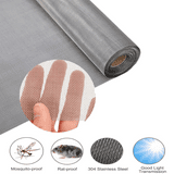 IAJXWI 304 Stainless Steel Window Screen Roll, 40in x 98ft, DIY ...