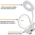 Clip on Light Reading Lights , 48 LED USB Desk Lamp with 3 Color Modes ...
