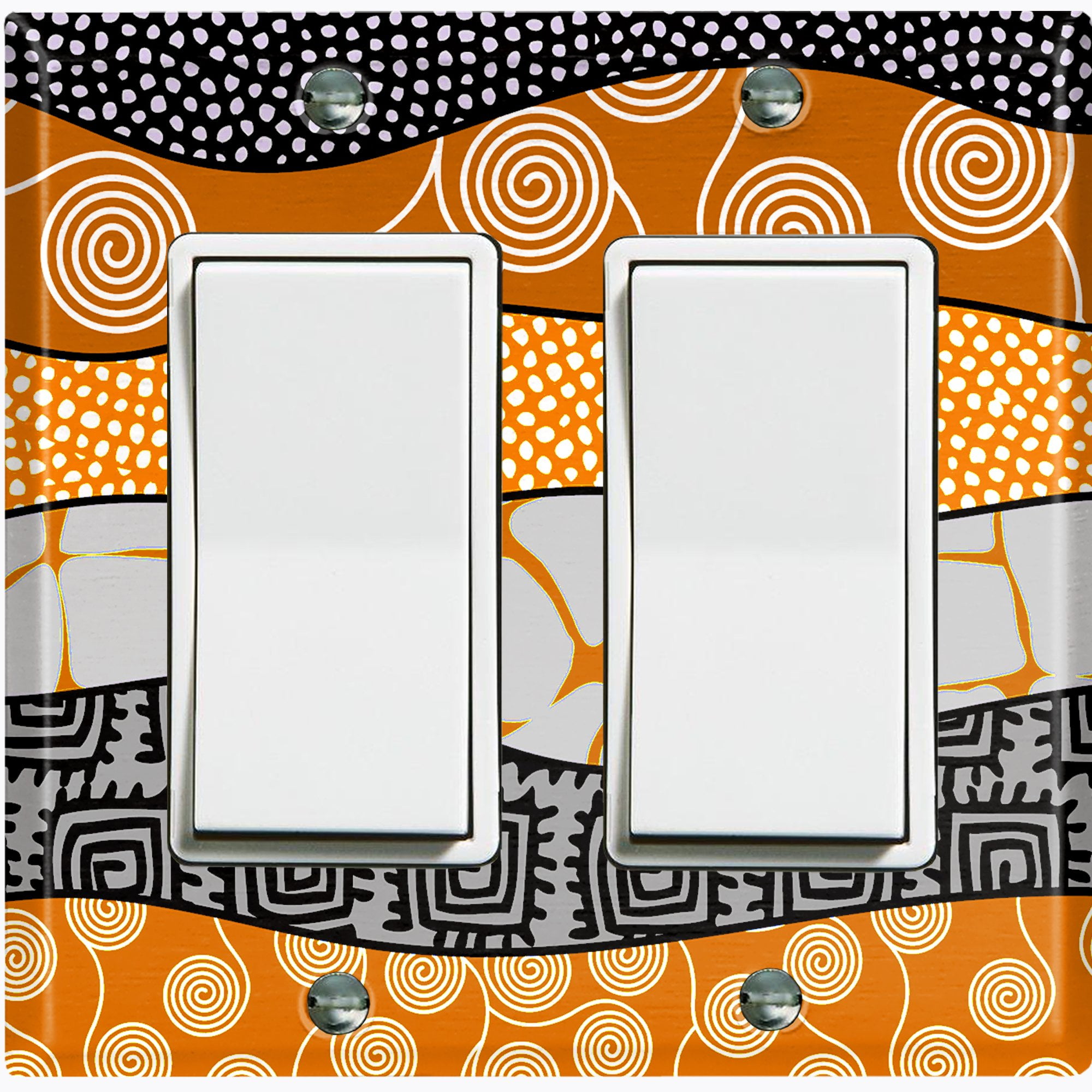 Metal Light Switch Plate Cover Colorful Safari African Tribal Art ...