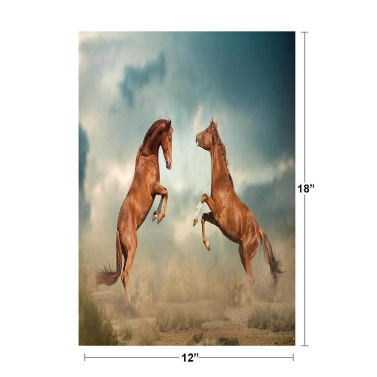 Horses Jumping In The Wild