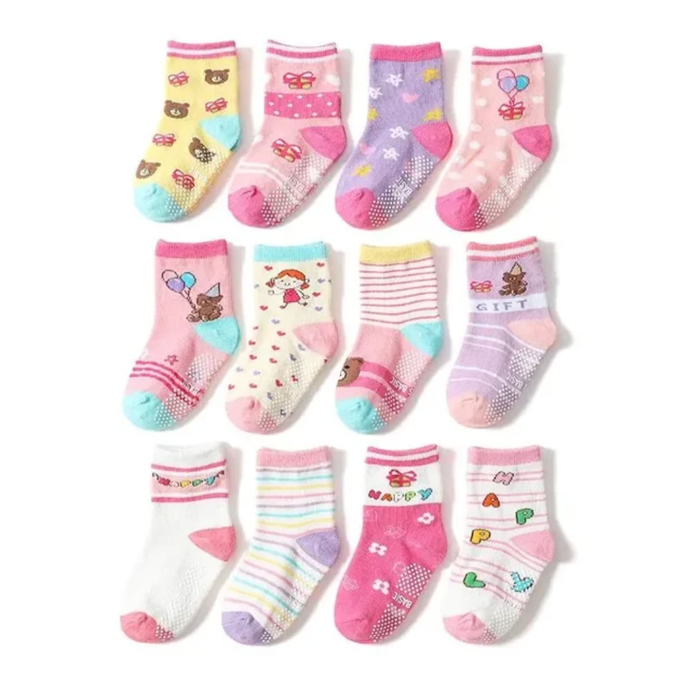 Click here for Lngoor Non Slip Toddler Socks 12 Pairs With Grip F... prices
