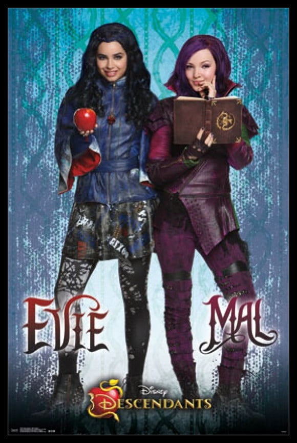 Disney Descendants - Mal and Evie Laminated & Framed Poster Print (22 x ...
