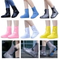 Adult Kids Shoe Covers Nonslip Soles Thickened Rain Boot Adjustable ...