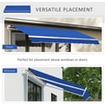 8' x ' Manual Retractable Awning, Blue Shade for Deck, , Windows ...