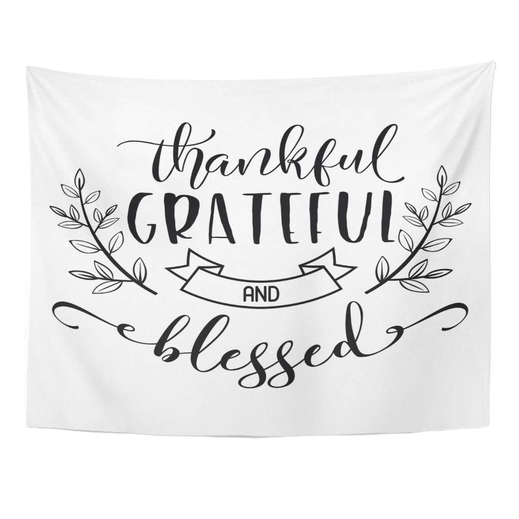 ZEALGNED Autumn Thankful Grateful and Blessed Inscription Thanksgiving ...