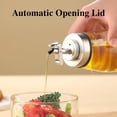 Glass Oil Dispenser Bottle with Stainless Steel Spout, Automatic ...