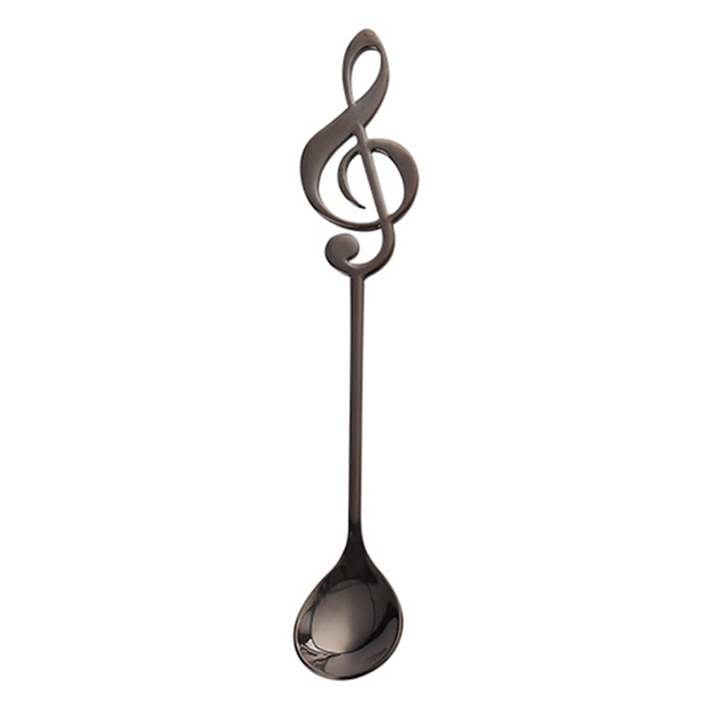 Stainless Steel Musical Notes Ice Cream Coffee Tea Stirring Spoon ...