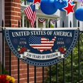 America 250th Anniversary Semicircle Banner, Patriotic USA Map Porch ...