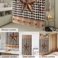 Bathroom Shower Curtain Farmhouse Vintage Star Berry Waterproof Shower ...