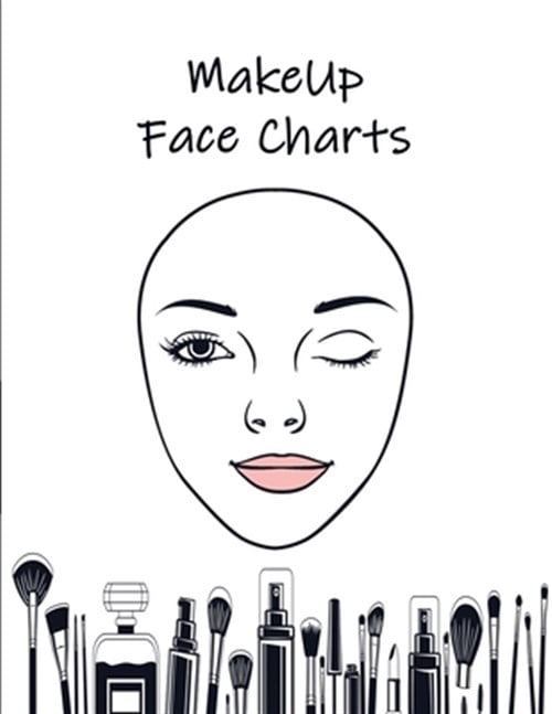 Pre-Owned MakeUp Face Charts: Paper Practice Face Charts For Makeup ...