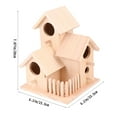 WEAVILUX outdoor bird's nest Bird House Bamboo 1Pack Wooden Hut Style ...