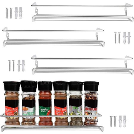 XBRW 4 Packs Wall Spice Rack Cabinet Door, Spice Organizer, Hanging ...